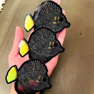 Gem Tang (holographic) | Fish Art Sticker | Aquarium Art | Saltwater ...