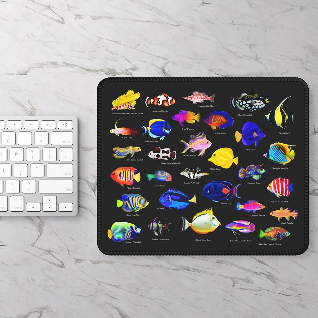 Saltwater Fish Collection | Reef Aquarium Hobby Mouse Pad Gaming ...