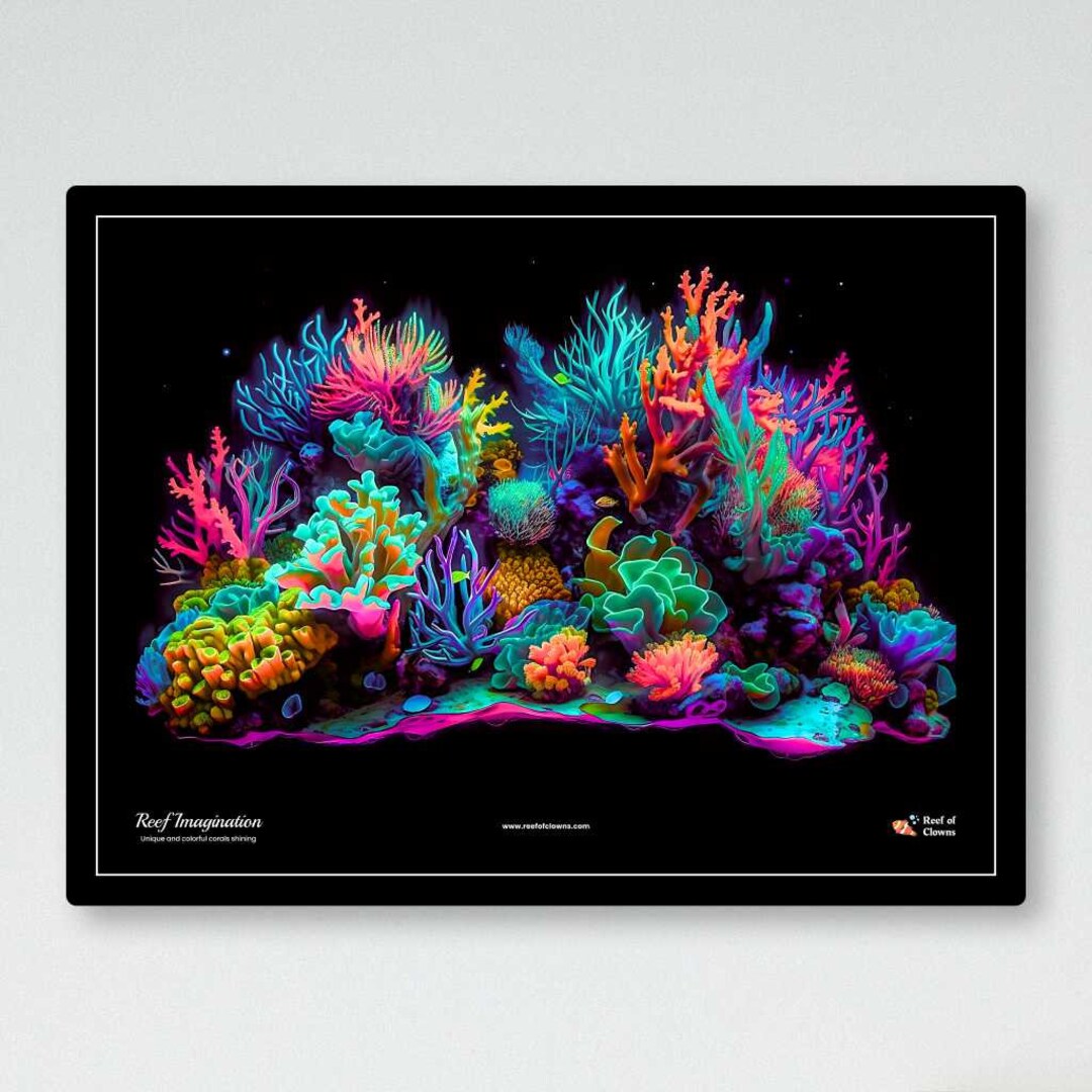 Reef Imagination UV Reactive Blacklight Tapestry Reef Aquarium ...