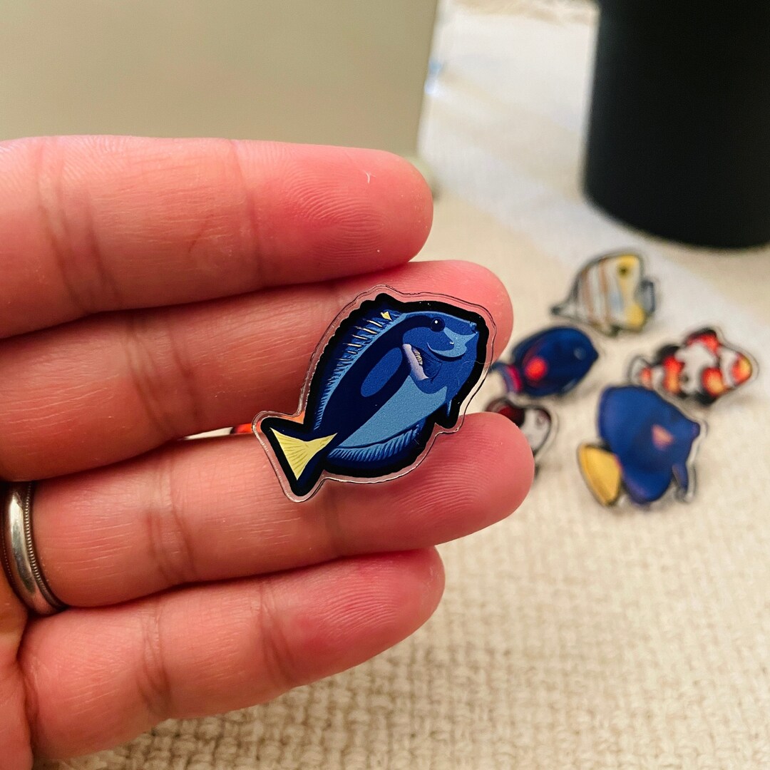 Blue Tang Pin | Fish Art Pin | Aquarium Art | Saltwater Fish Pin ...