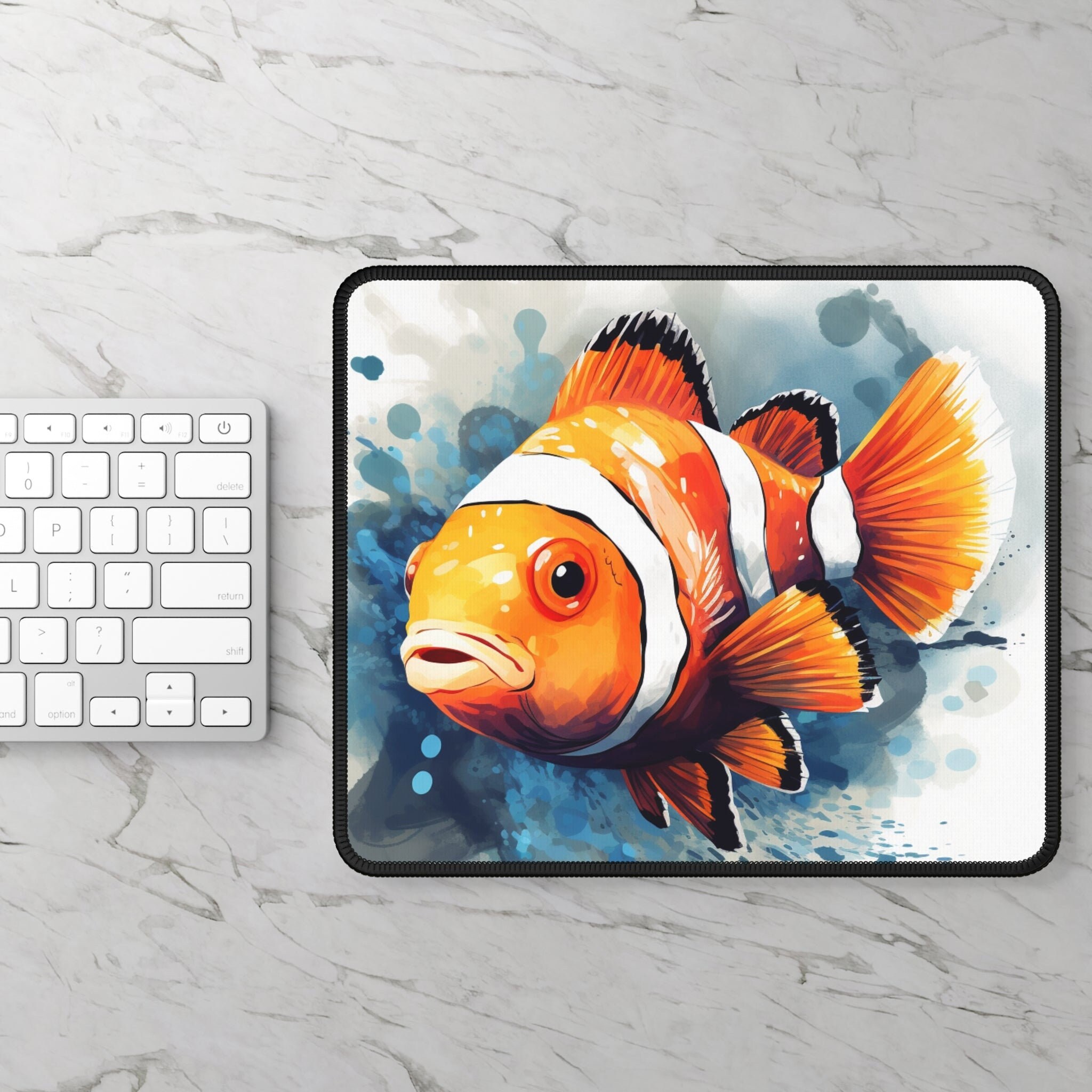 Clownfish Illustration Reef Aquarium Hobby Mouse Pad Gaming - Etsy