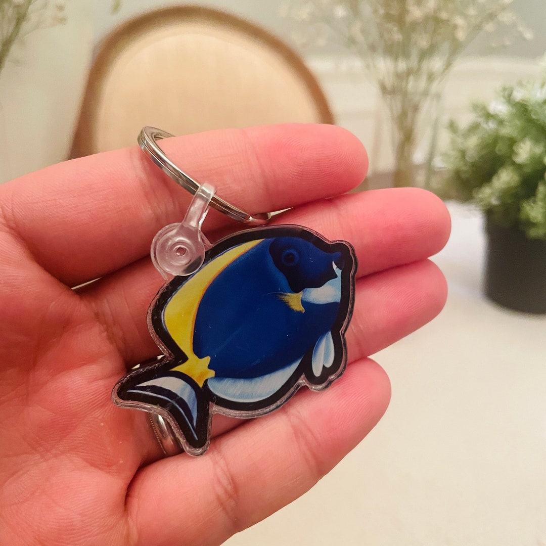 Powder Blue Tang Keychain | Awesome Addition to Reef Aquarium Hobbyists ...