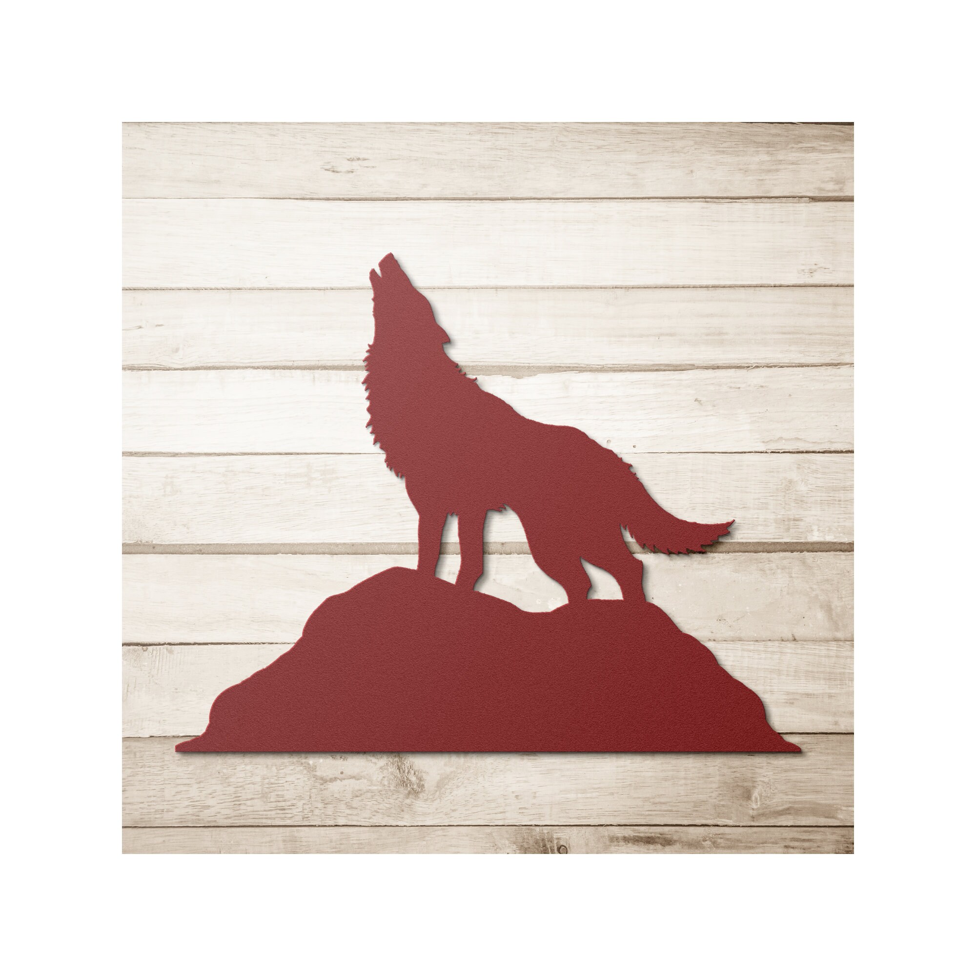 Wolf Howling Die-cut Metal Sign, Living Room Decoration, Wall ...