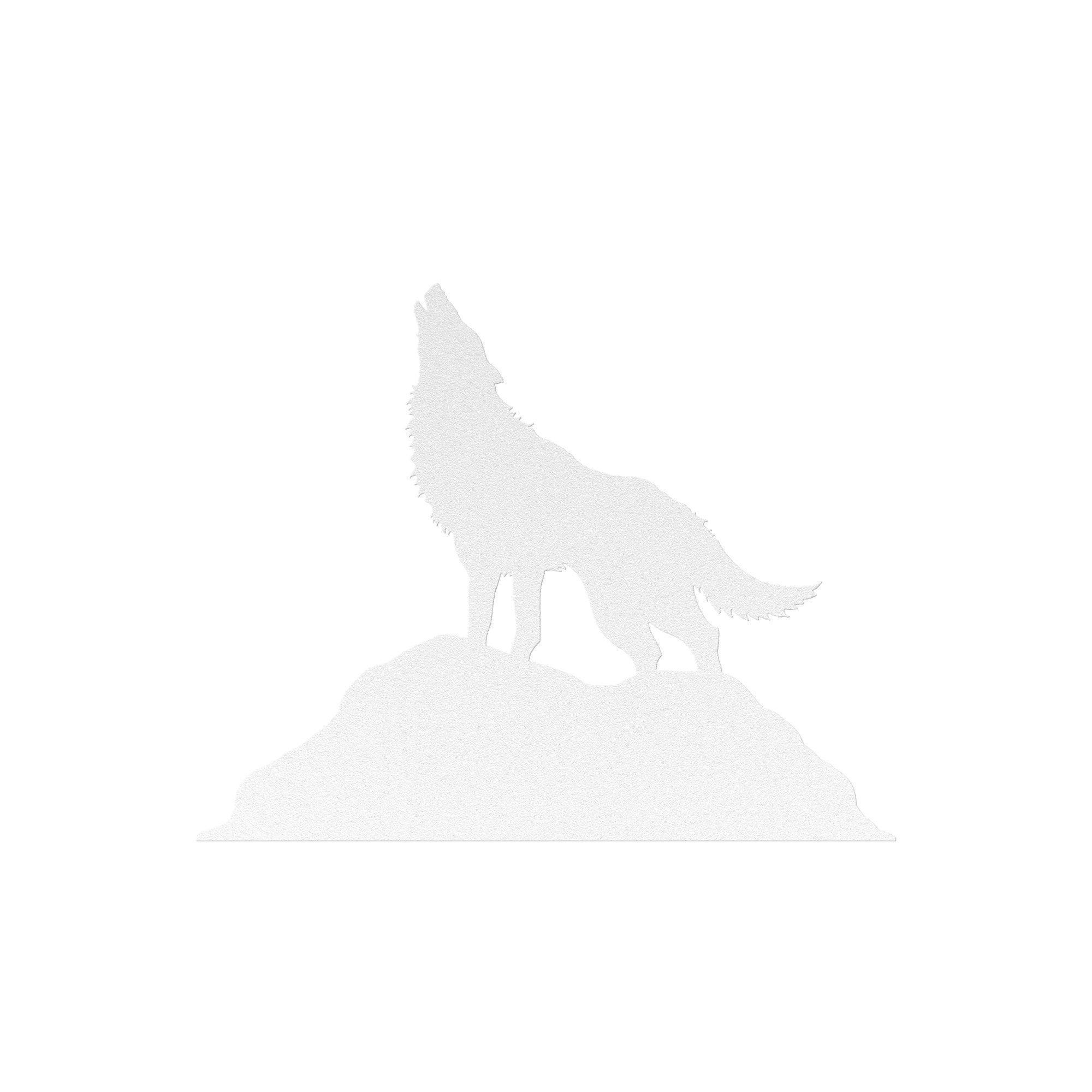 Wolf Howling Die-cut Metal Sign, Living Room Decoration, Wall ...