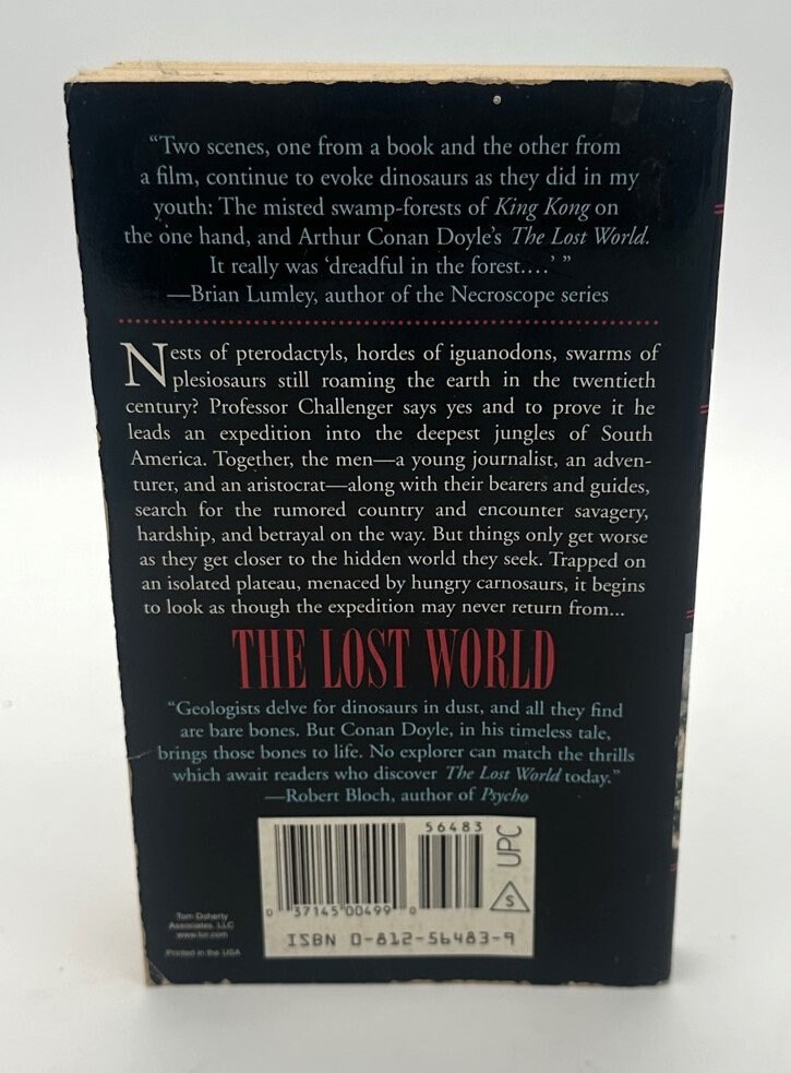 The Lost World tor Classics Mass Market Paperback 1997 by Sir Arthur ...