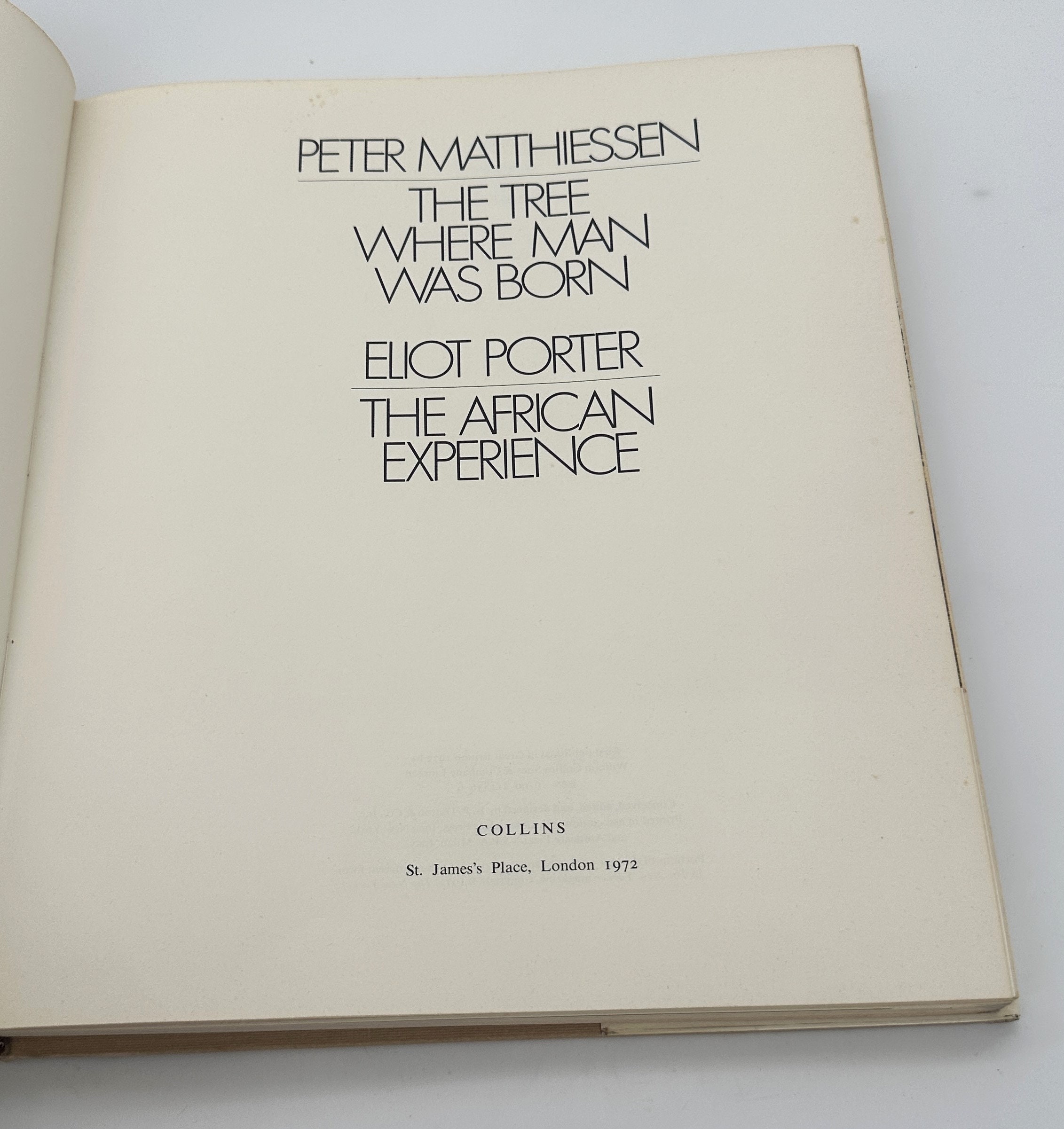 The Tree Where Man Was Born Matthiessen, Peter Porter, Eliot 1972 - Etsy