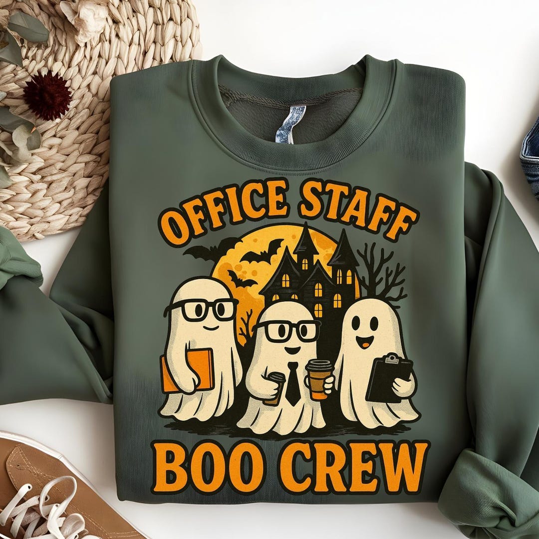 Office Staff Boo Crew PNG – Funny Halloween Office Ghost Design, Boo ...