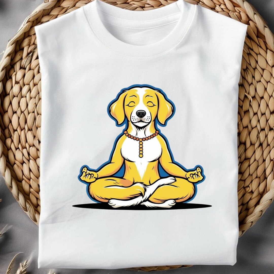 Dog Digital Png, Meditating Dog PNG, Yoga Dog Clipart, Spiritual Pet ...