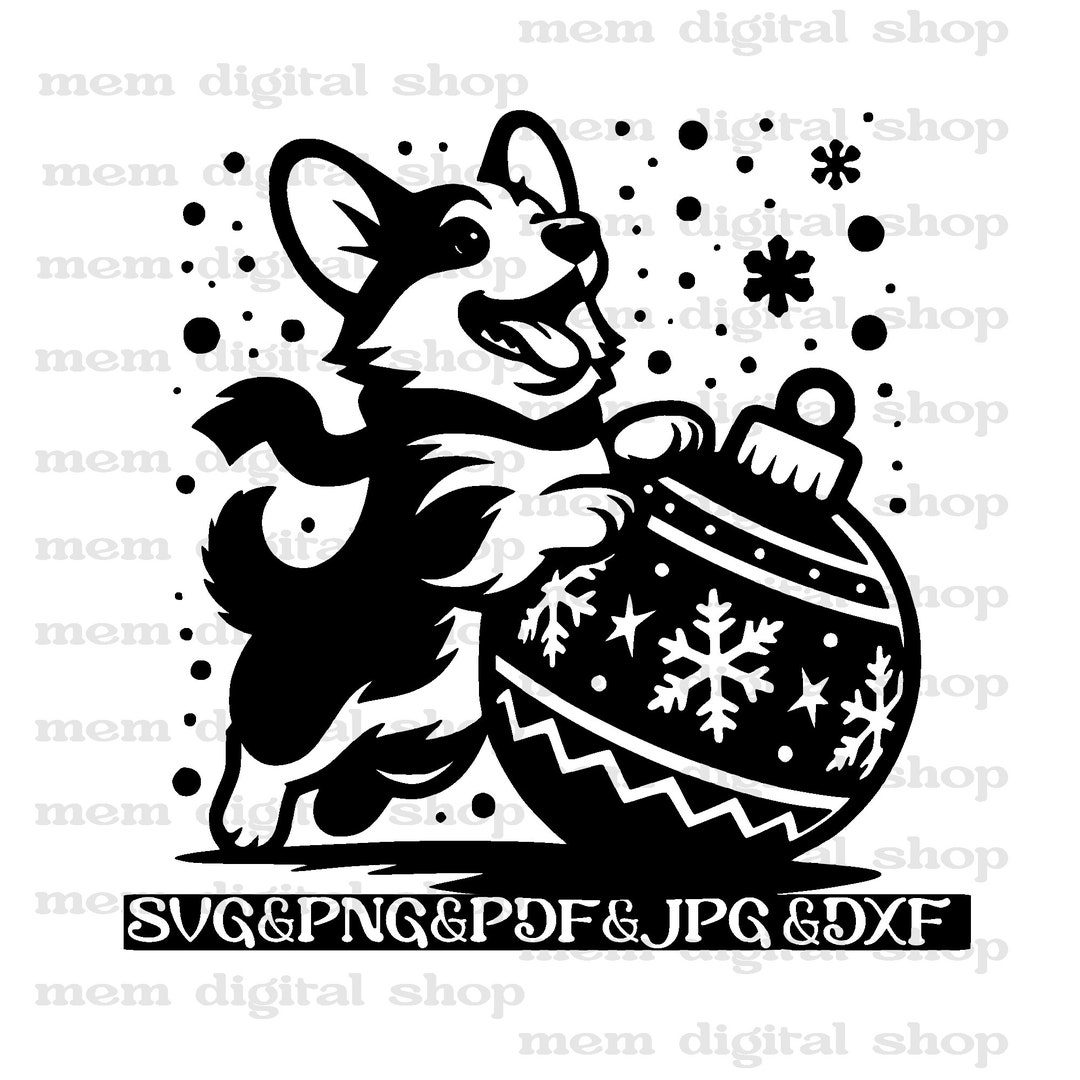 Christmas Dog Svg,christmas Dog Png,christmas Snowflake Svg,christmas ...