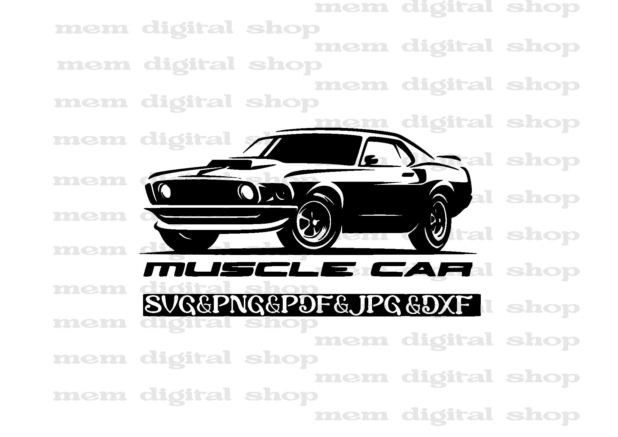 American Muscle Car SVG, PNG, Clipart (digital Download) - Etsy
