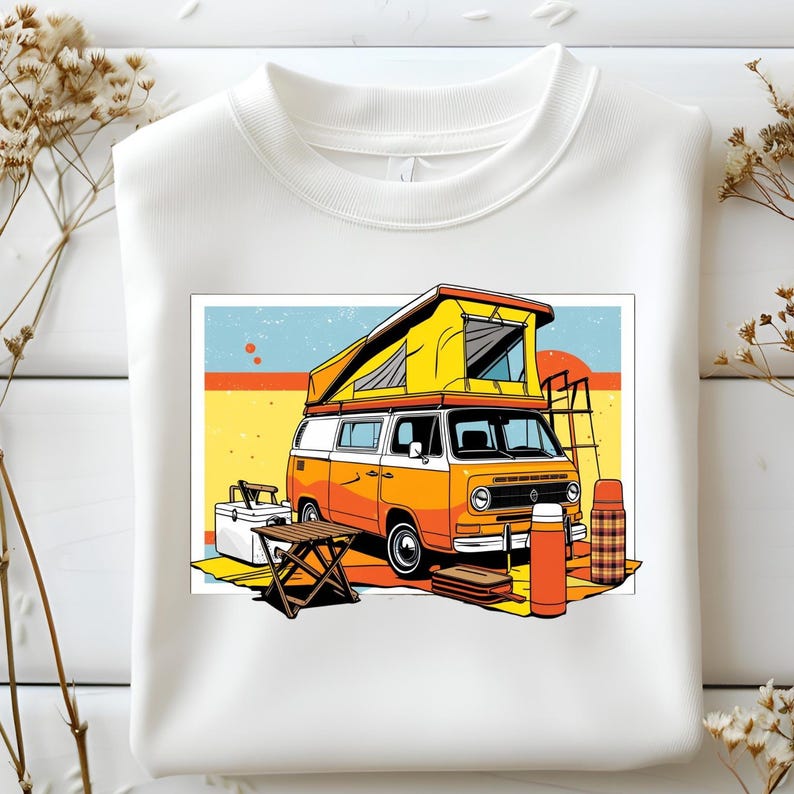 Retro Camper Van PNG: Adventure Clipart (digital Download) - Etsy