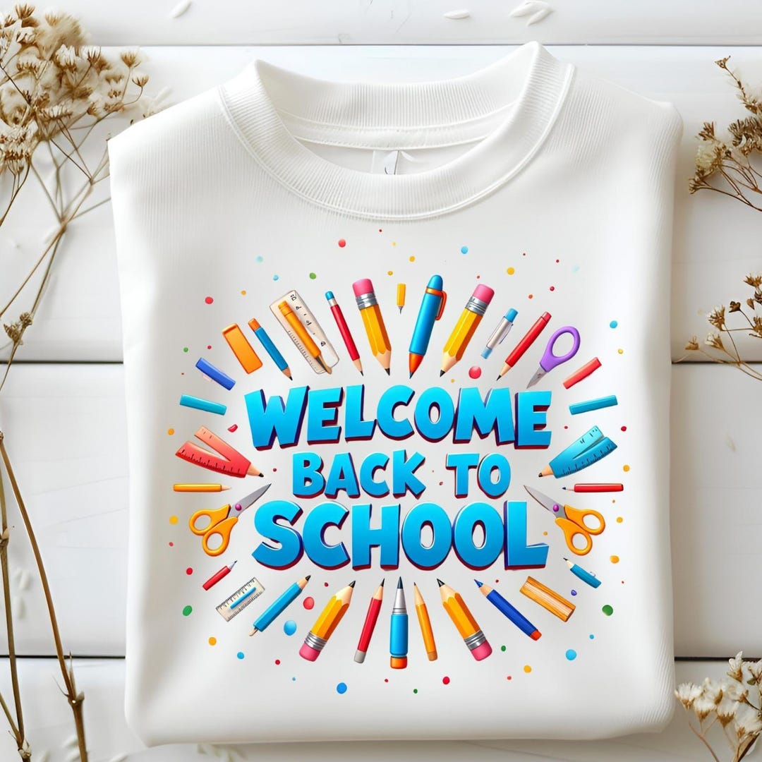 Welcome Back to School Png, Teacher Png, School Png, First Day of ...