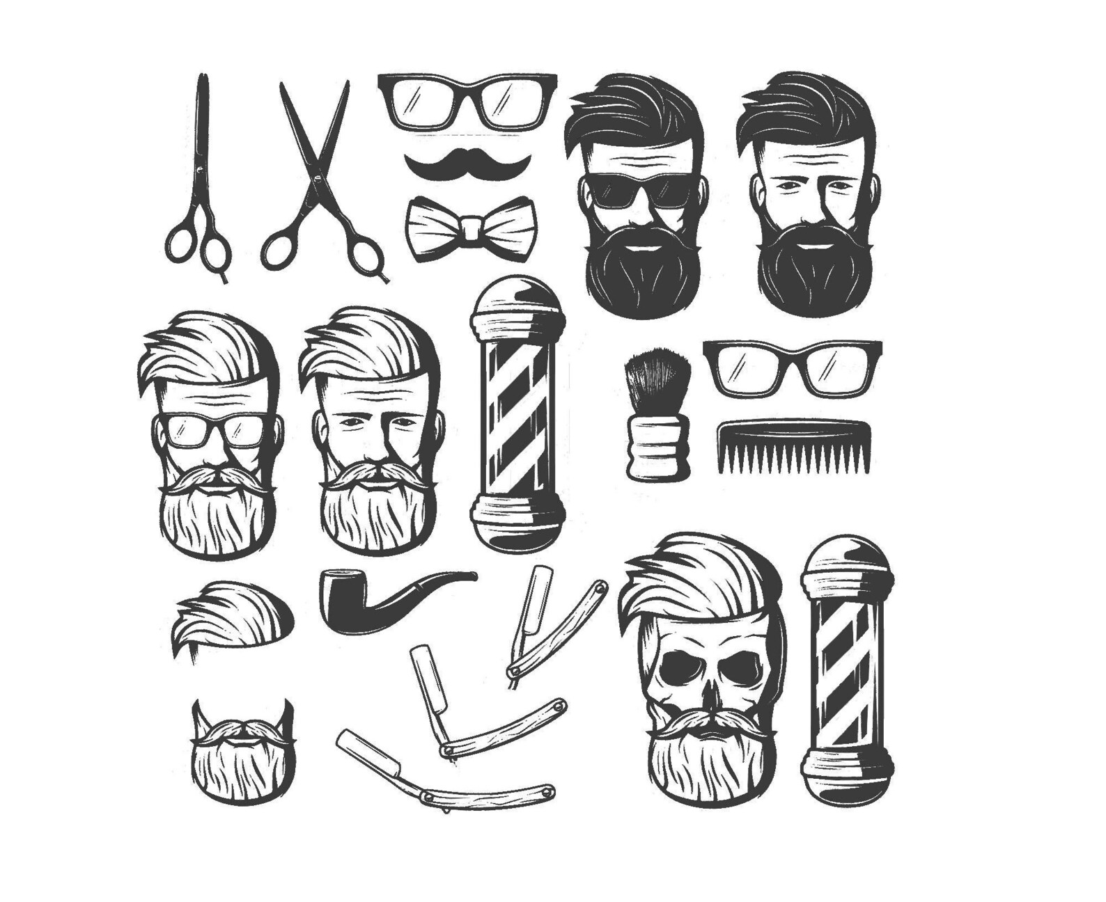 Barber Svg Bundle, Barber Png Bundle, Barber Shop Svg, Hair Stylist Svg ...