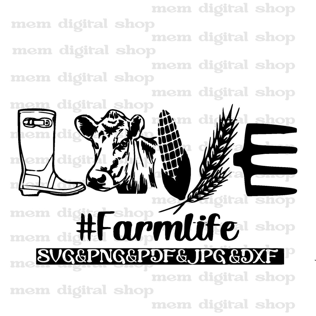 Farm Life Svg,farm Life Png,farm Svg,farm Animal Clipart,cow Svg,cute ...