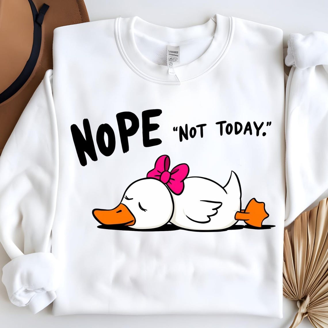 Nope Not Today Duck SVG and PNG – Cute Lazy Duck Clipart for ...