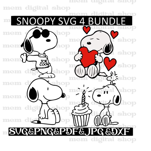 Snoopy Svg - Etsy