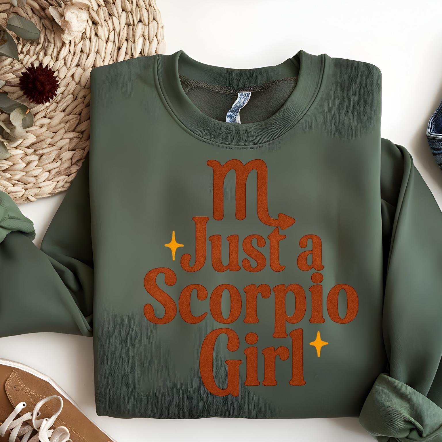 Scorpio Girl Zodiac Sign SVG PNG: Retro Astrology Clipart (digital ...