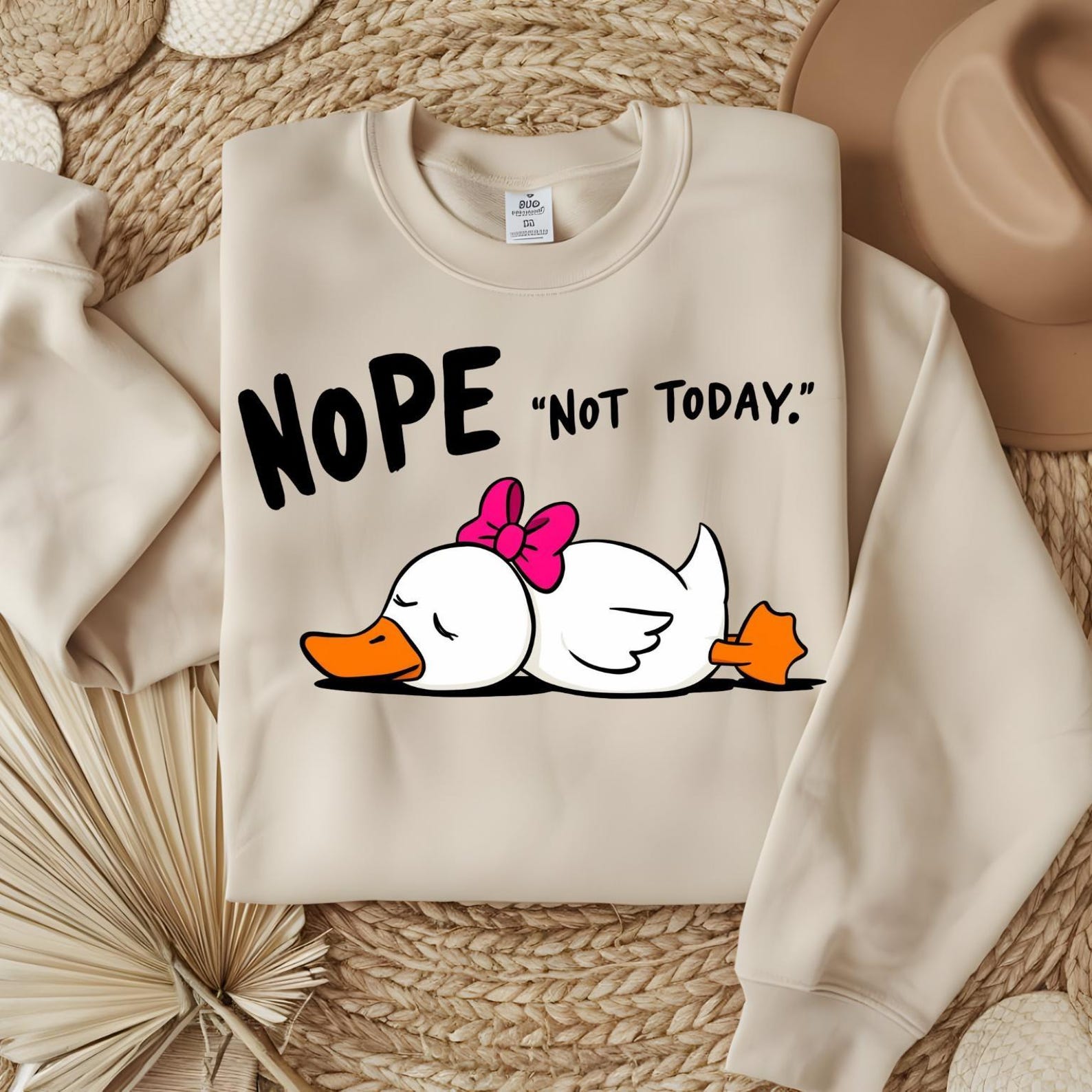 Nope Not Today Duck SVG and PNG – Cute Lazy Duck Clipart for ...