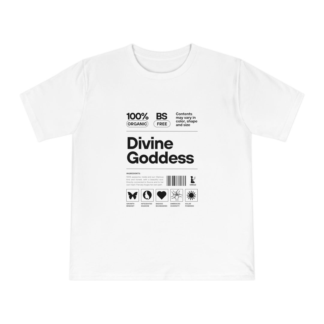 Funny Divine Goddess Ingredients Label Graphic T-shirt, Ecofriendly ...
