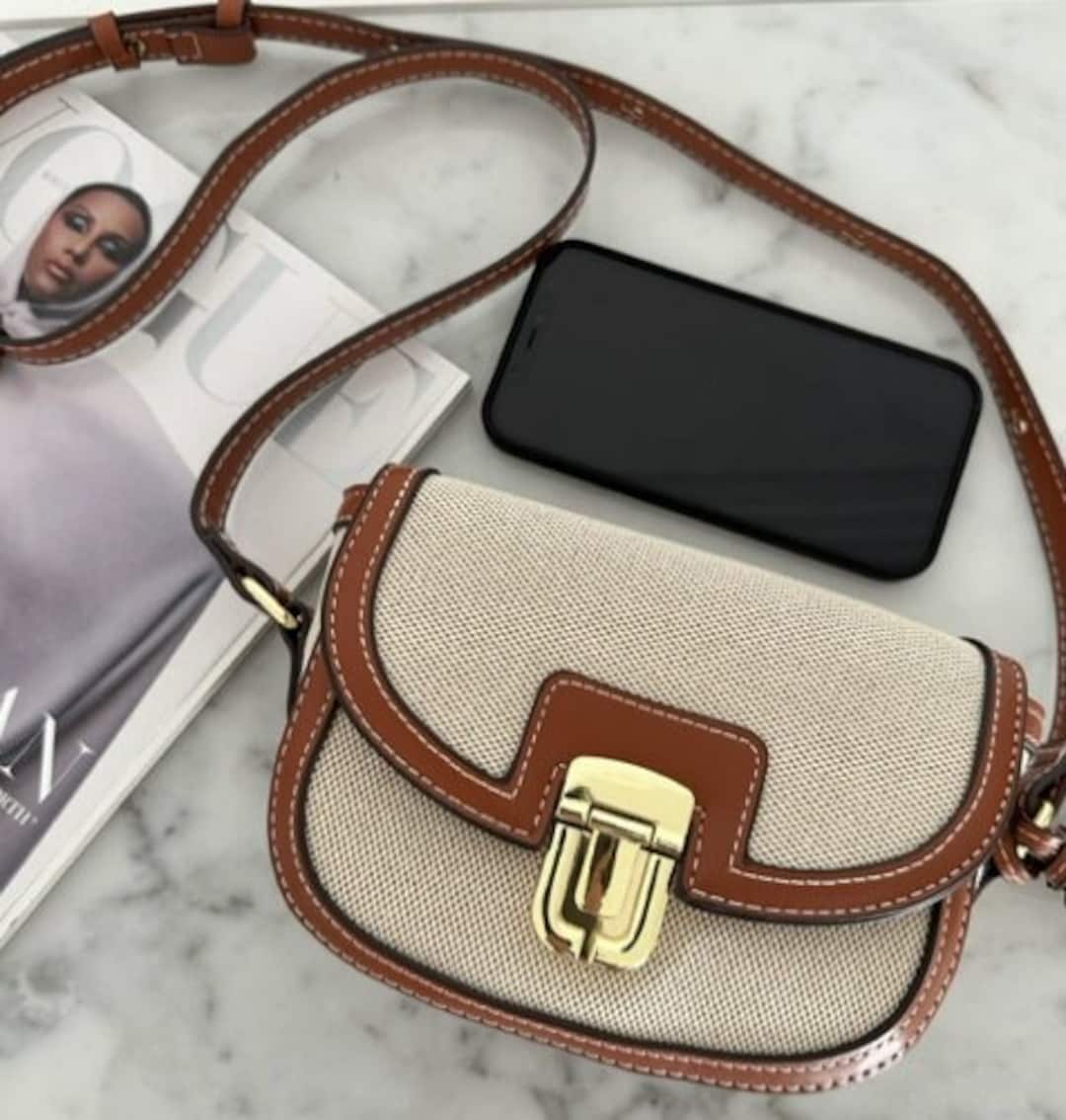 Side Crossbody Bag Canvas - Etsy