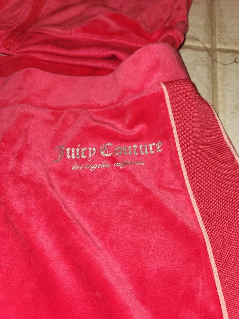 Juicy Couture Vixen Pink With Flamingo Beautiful Tracksuit With Silver ...