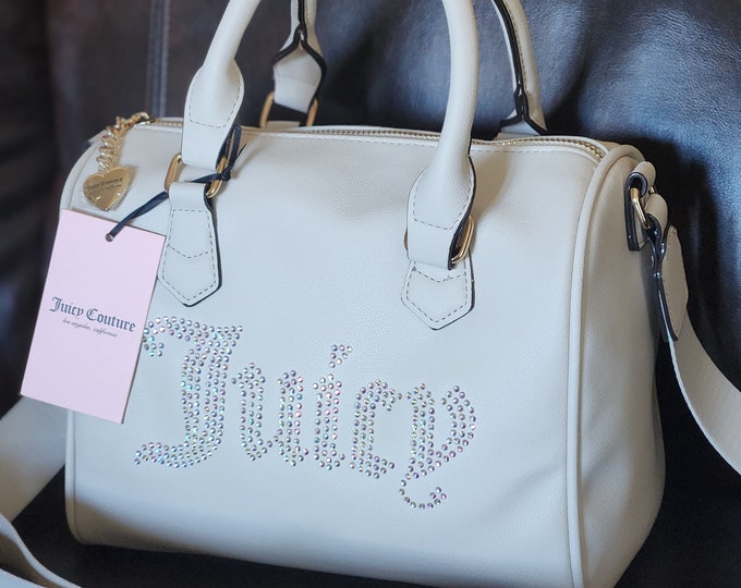 Juicy Couture Angel Be Classic Satchel Crossbody Rhinestones Logo ...