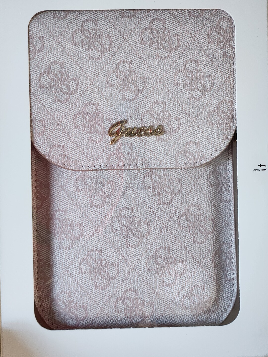 Guess Universal Phone Pouch With Strap and Cards Lot Fancy Beige Color ...