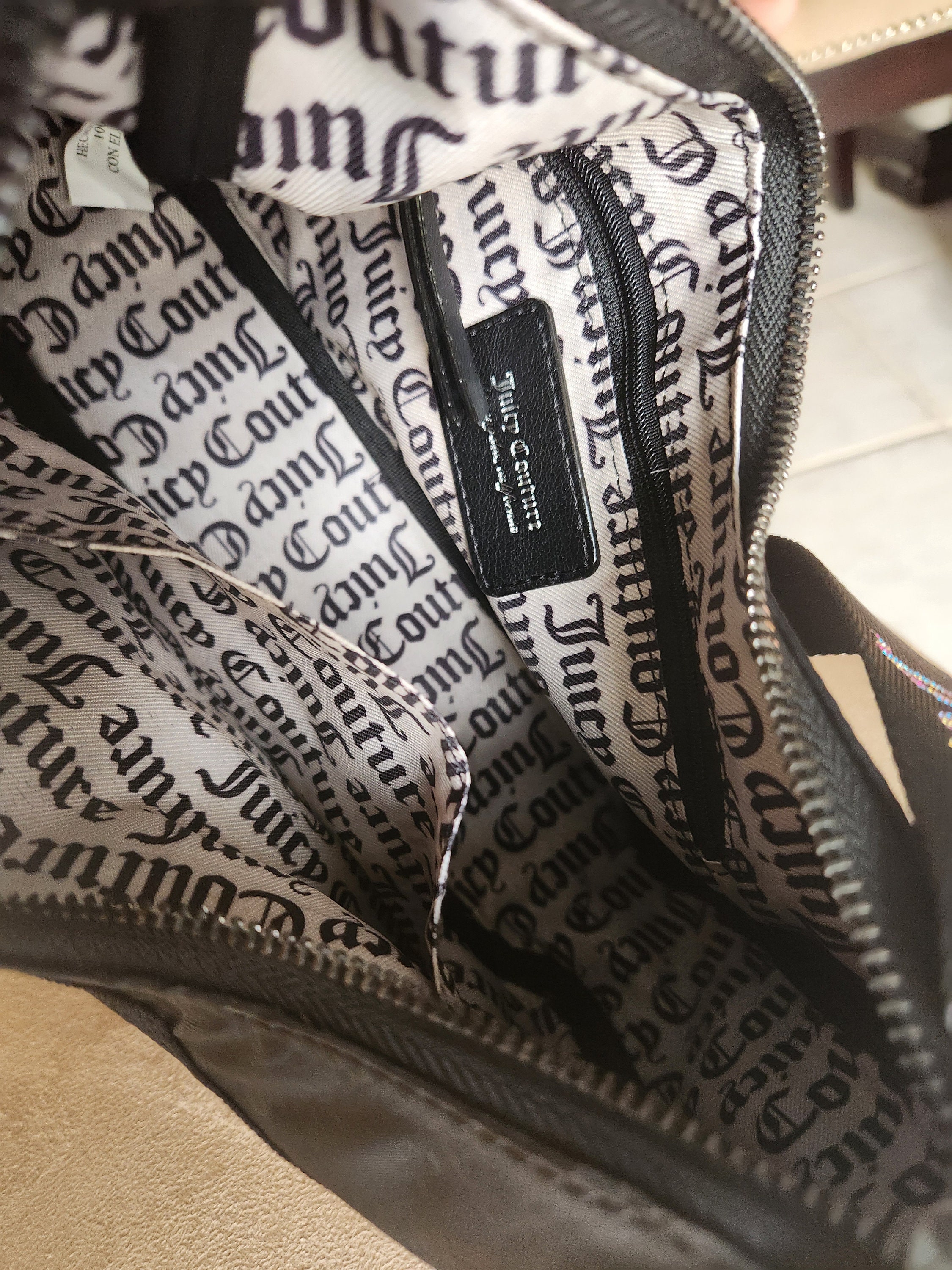 Juicy Couture Material Girl Shoulder Bag Black Liquorice Juicy Couture Material Girl Shoulder Bag Black Liquorice