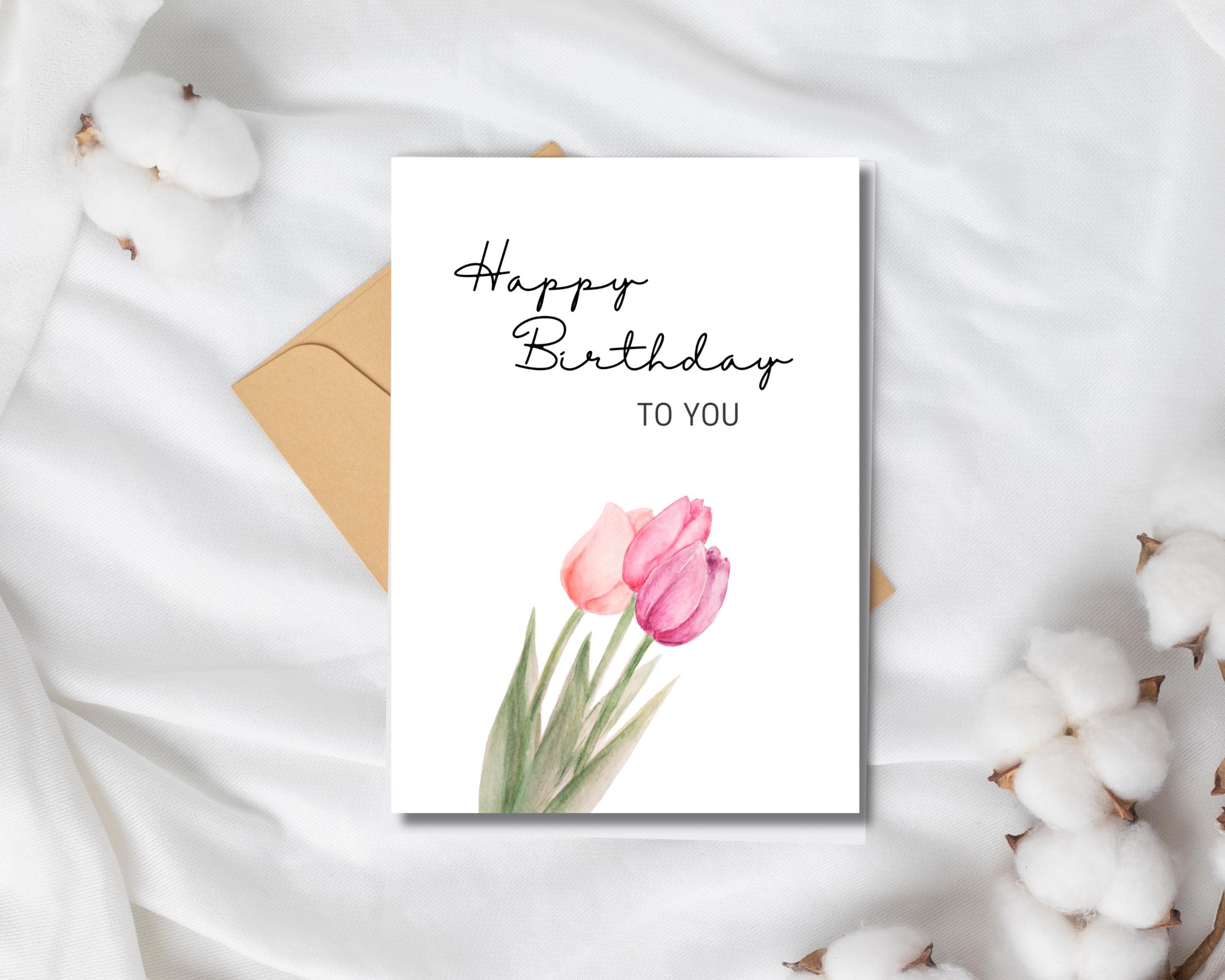 Happy Birthday Card -DIGITAL Download - Printable Birthday Card Simple ...