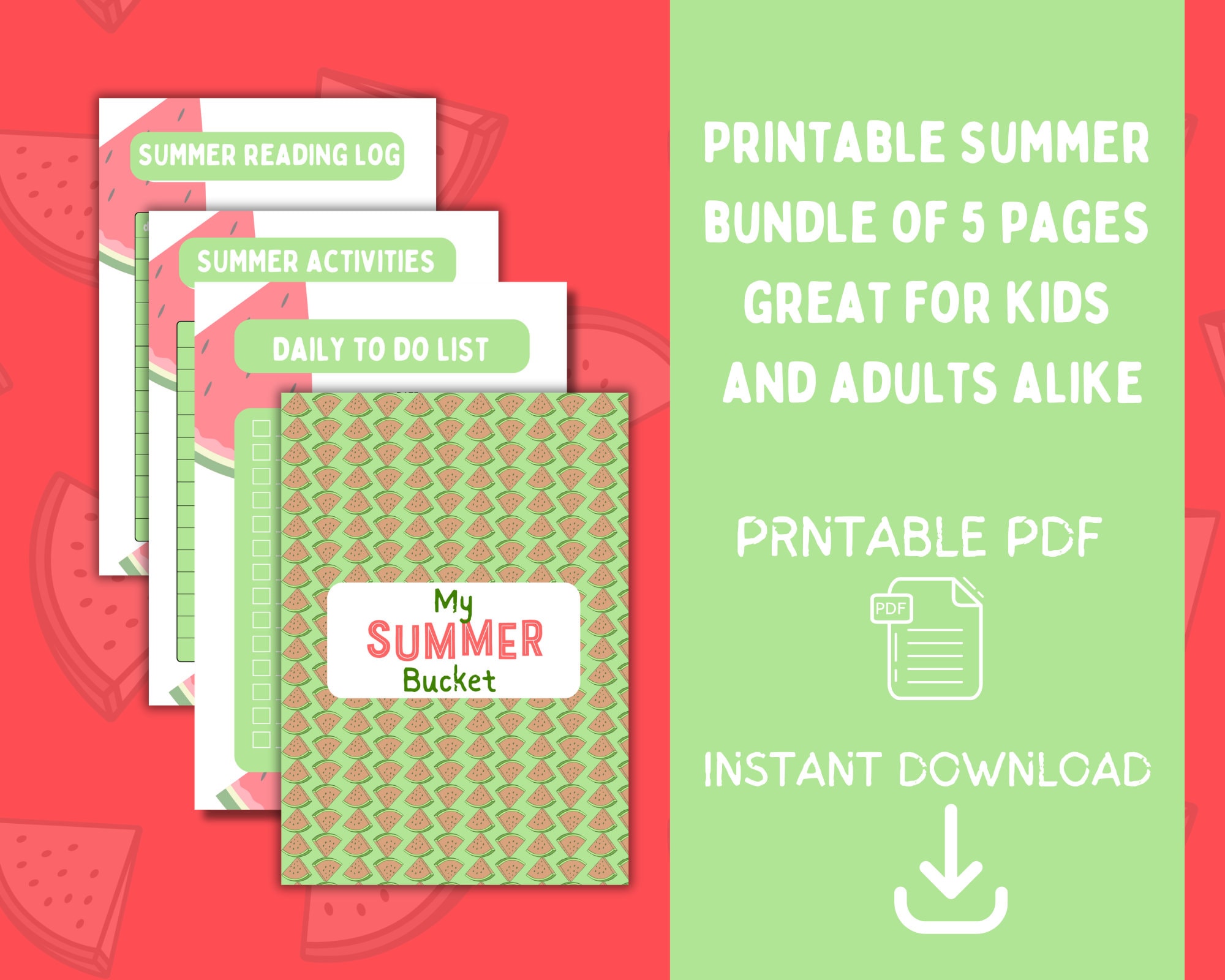 Printable Summer Checklist for Kids, Summer Schedule Activity Checklist ...