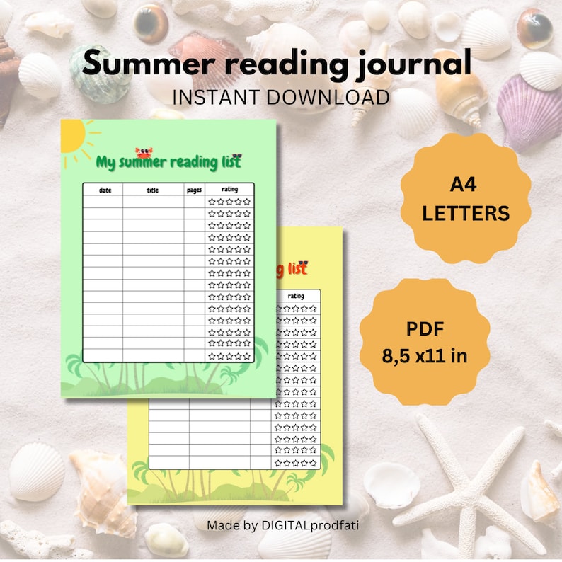 Summer Reading List for Kids, Summer Reading Log Coloring Activity ...
