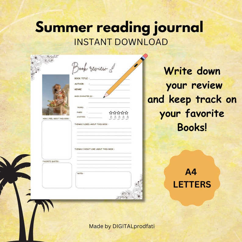 Summer Reading Journal, Summer Reading Log, Summer Reading Bundle ...