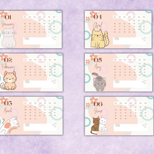 Cute Calendar 2025 Cat Themed Calendar Homeschool Planner Classroom ...