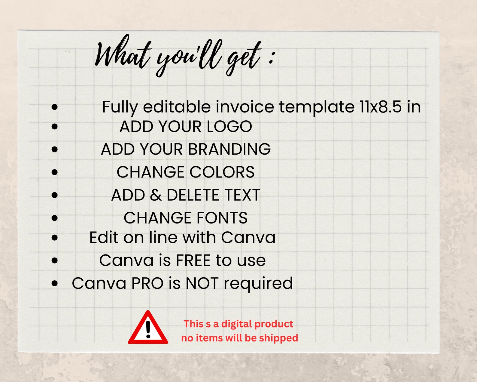 Pet Shop Invoice – Editable Template, Pet Store Invoice, Printable ...