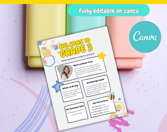 Meet the Teacher Classroom Printable Template, Teacher Introduction ...