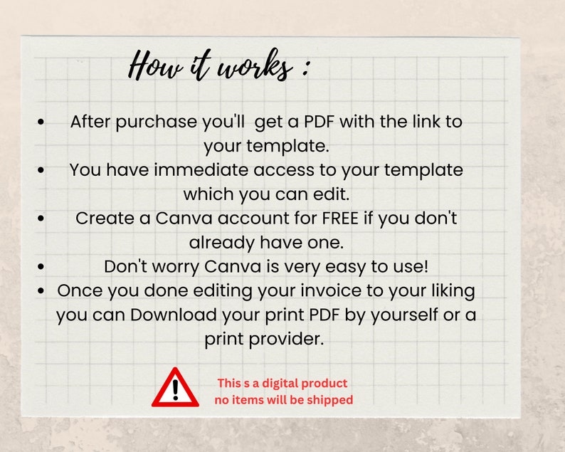Pet Shop Invoice – Editable Template, Pet Store Invoice, Printable ...