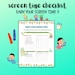 Checklist for Screen Time Chart for Kids Printable Screen Time Tracker ...