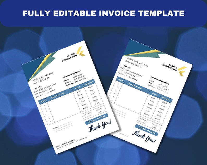 Invoice Template - Minimalist Business Invoice, Small Business Template ...