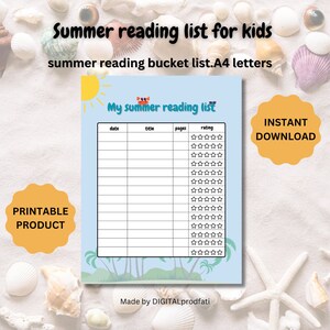 Summer Reading List for Kids, Summer Reading Log Coloring Activity ...