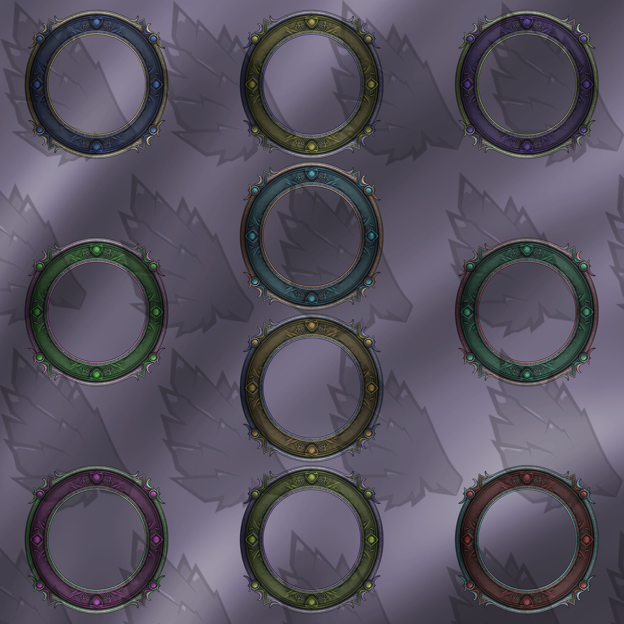 Frame Bundle DND / Pathfinder / Token Frame / Token Border / Foundry ...