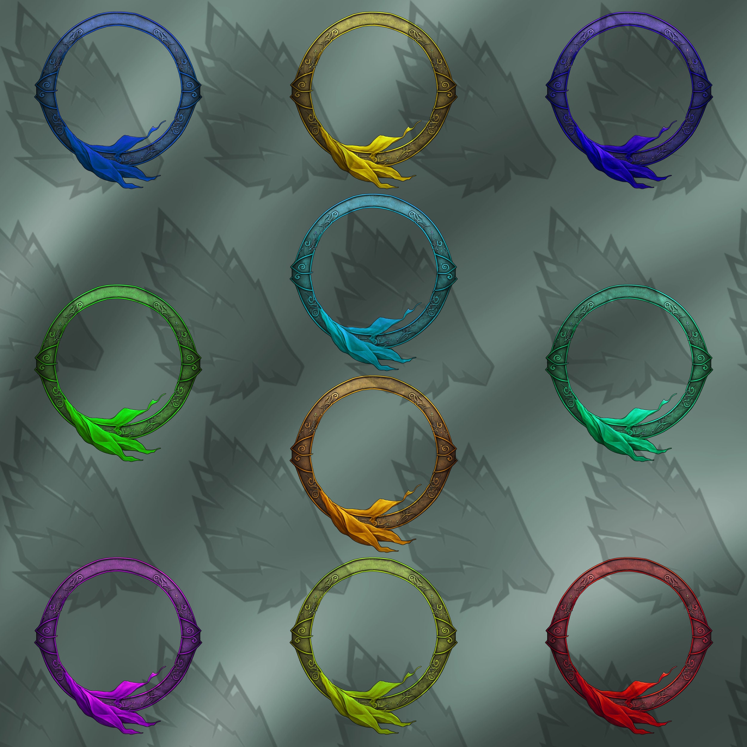 DND Profile Token Frame, 10 Colors. Monk, Thin, Minimal for Roll20 ...