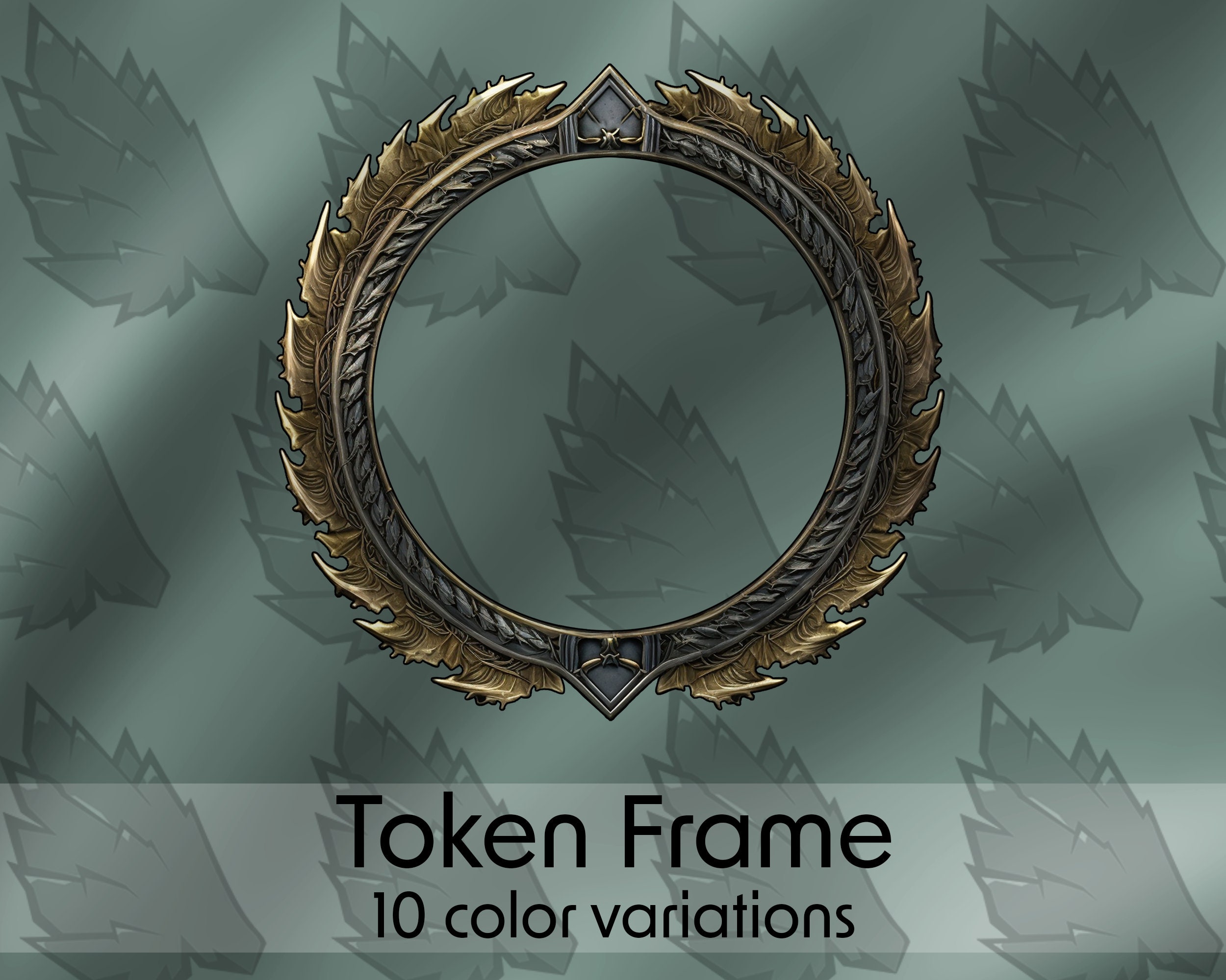 DND Profile Token Frame, 10 Colors. Trophy, Thin, Winged for Roll20 ...