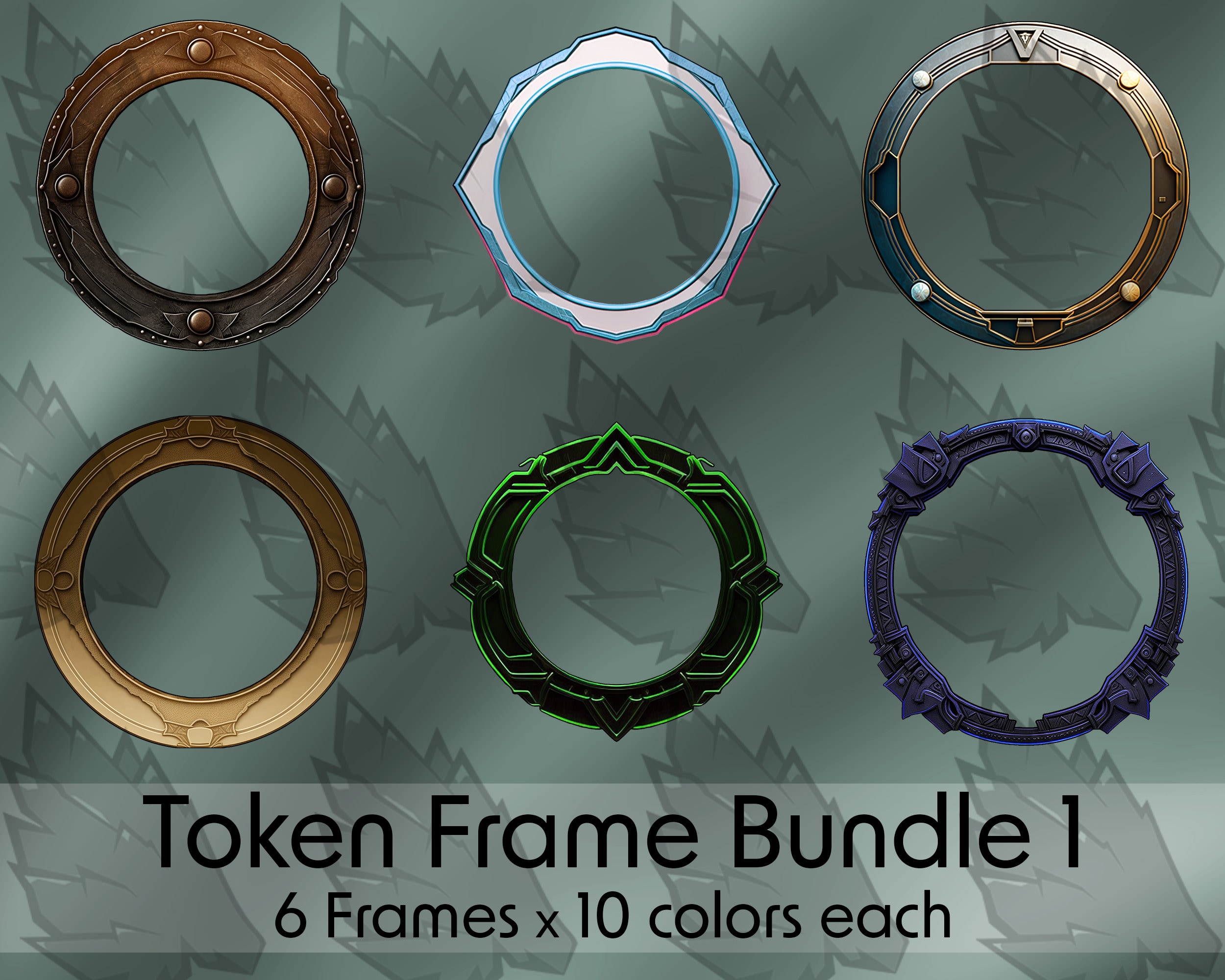 Frame Bundle DND / Pathfinder / Token Frame / Token Border / Foundry VTT / Roll20 / Digital ...