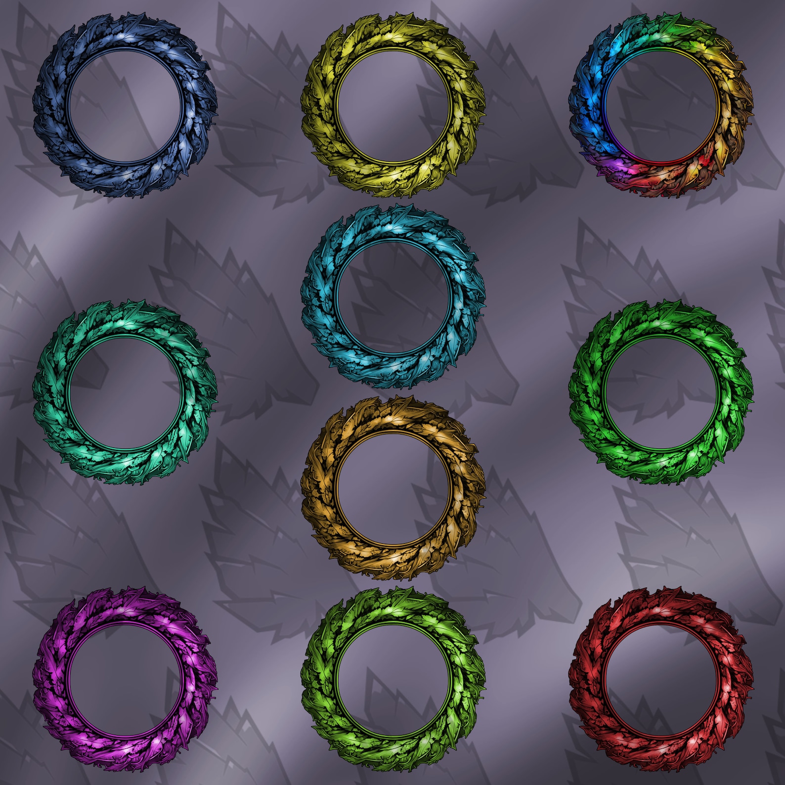 TTRPG Token Frame Bundle – DND, Pathfinder, VTT Profile Borders ...