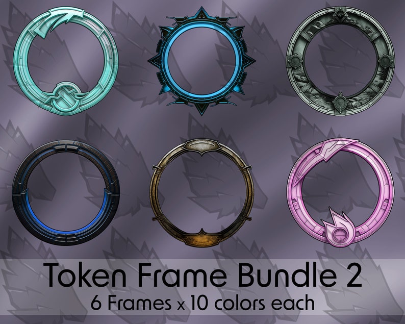 Frame Bundle - DND / Pathfinder / Token Frame / Token Border / Foundry VTT / Roll20 / Digital ...