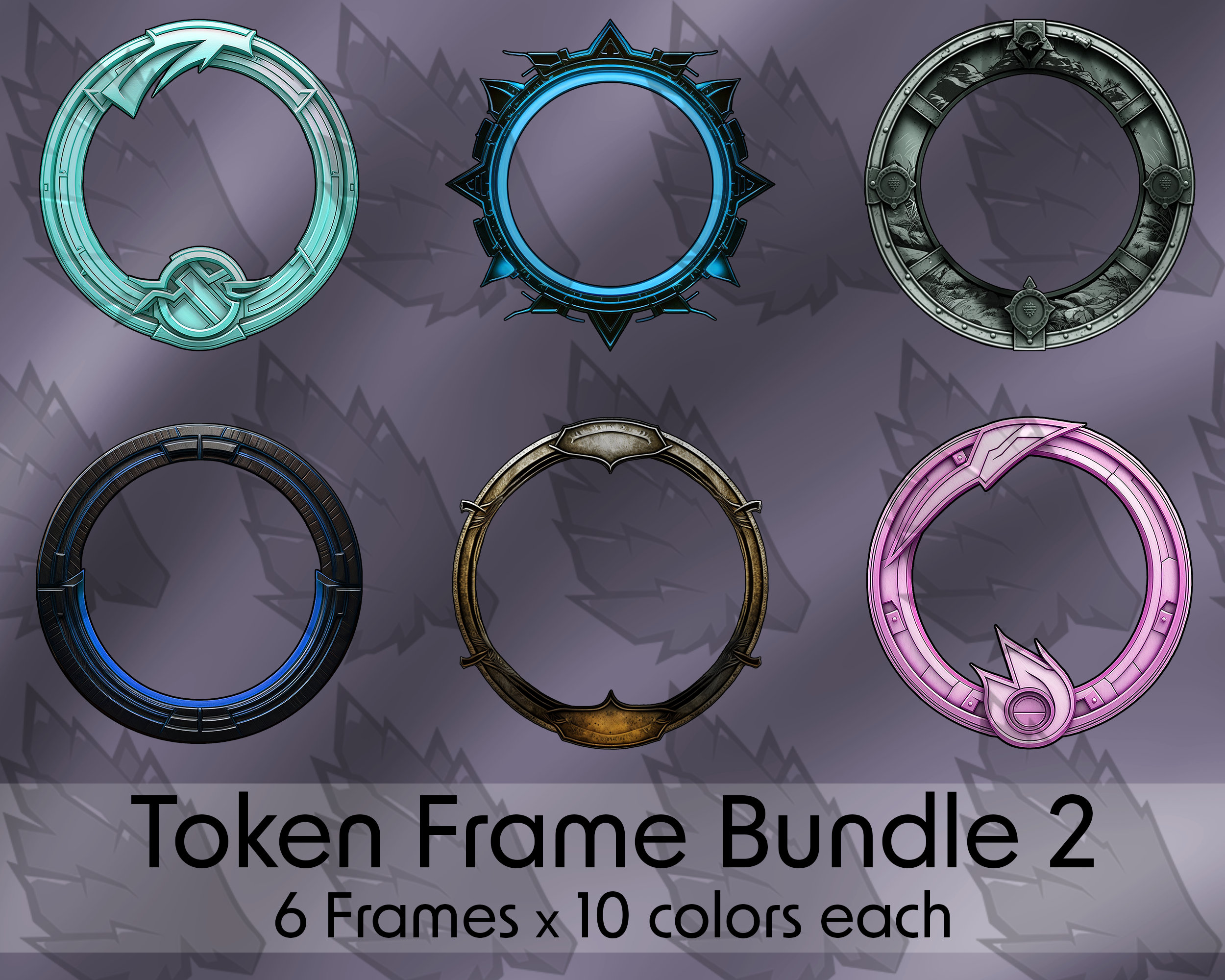 Frame Bundle DND / Pathfinder / Token Frame / Token Border / Foundry ...