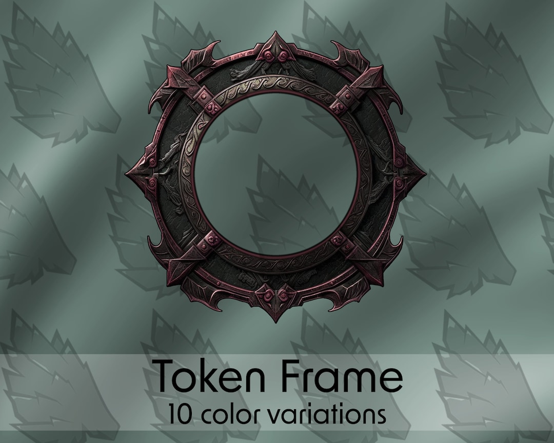DND Profile Token Frame, 10 Colors. Rugged, Barbarian, for Roll20 ...