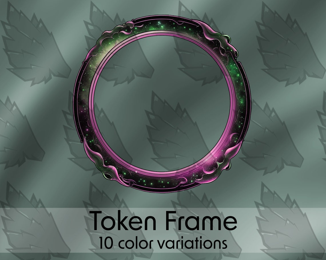 DND Profile Token Frame, 10 Colors. Galaxy, Sci-fi, Space, for Roll20 ...