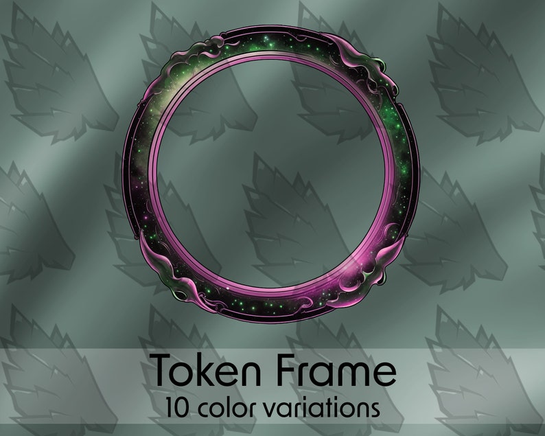 DND Profile Token Frame, 10 Colors. Galaxy, Sci-fi, Space, for Roll20 ...