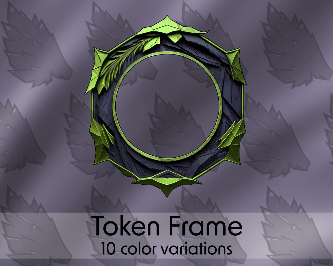 DND Profile Token Frame, 10 Colors. Sci-fi, Rocky, Armor, for Roll20 ...